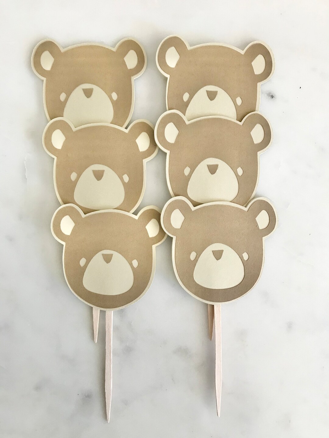 Bear Cupcake Toppers, Birthday Bear Decorations - Etsy