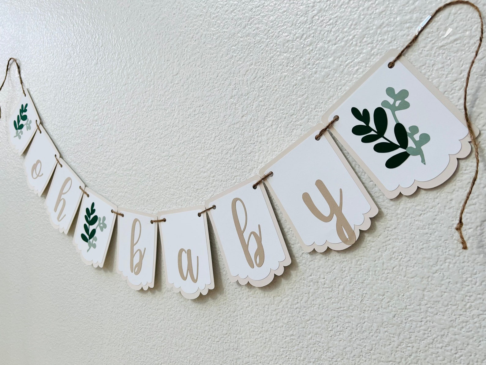 Oh Baby Greenery Banner Oh Babies Greenery Banner Greenery - Etsy