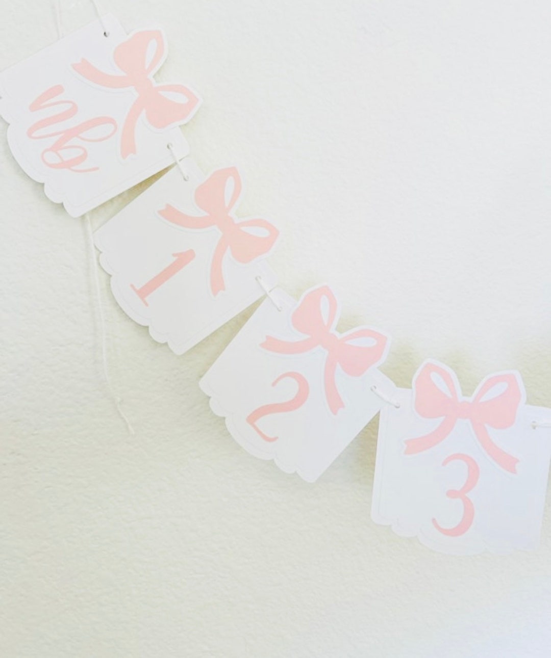 12 Month Bow Banner Milestone Bow Banner 12 Month Hair Bow - Etsy
