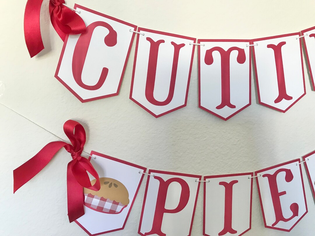 Cutie Pie Banner, Cherry Pie Banner, Apple Pie Banner, Picnic Birthday ...