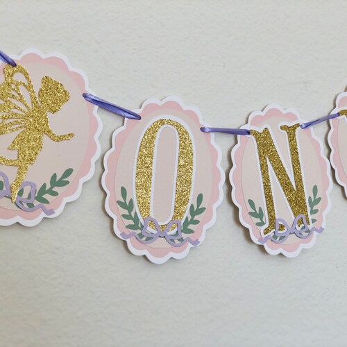 Fairy First Birthday Banner One Fairy Banner - Etsy