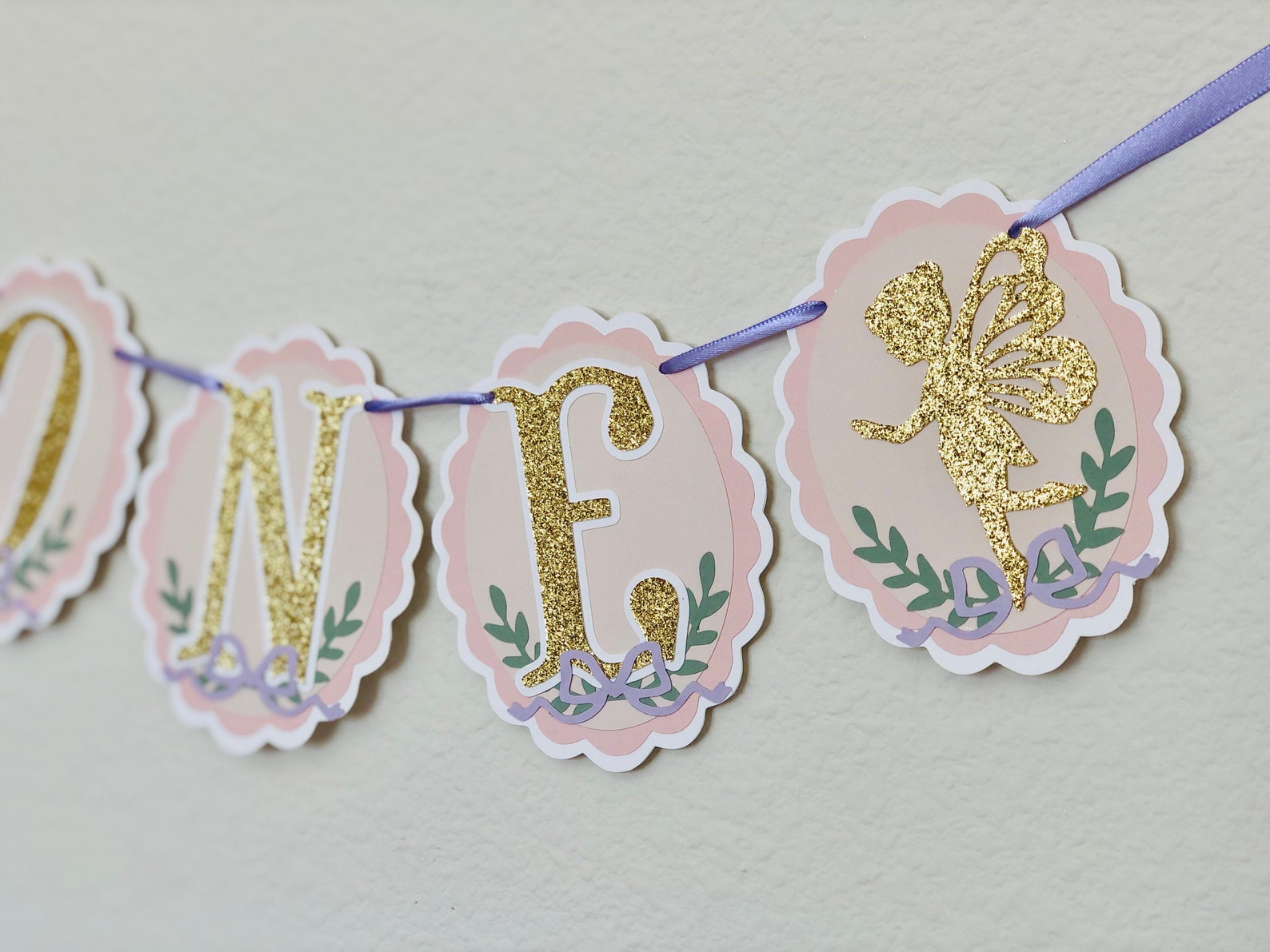 Fairy First Birthday Banner One Fairy Banner - Etsy