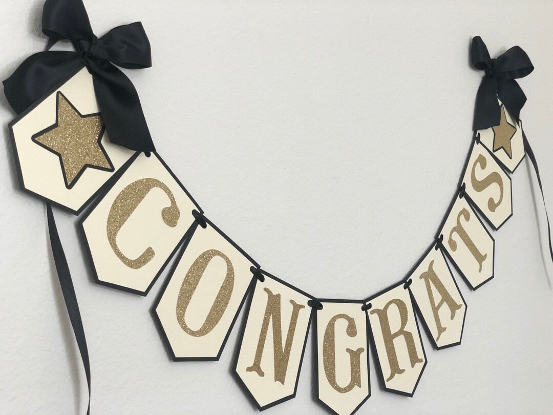 Congrats Banner - Etsy