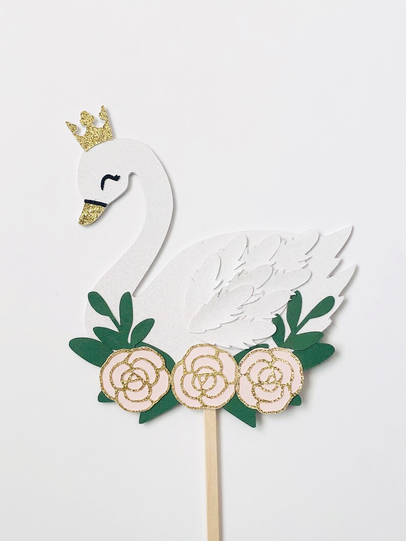 Swan Cake Topper Swan Birthday Decor - Etsy
