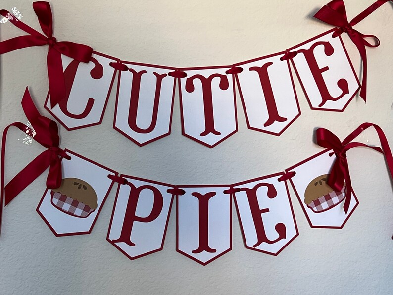 Cutie Pie Banner Cherry Pie Banner Apple Pie Banner Picnic - Etsy