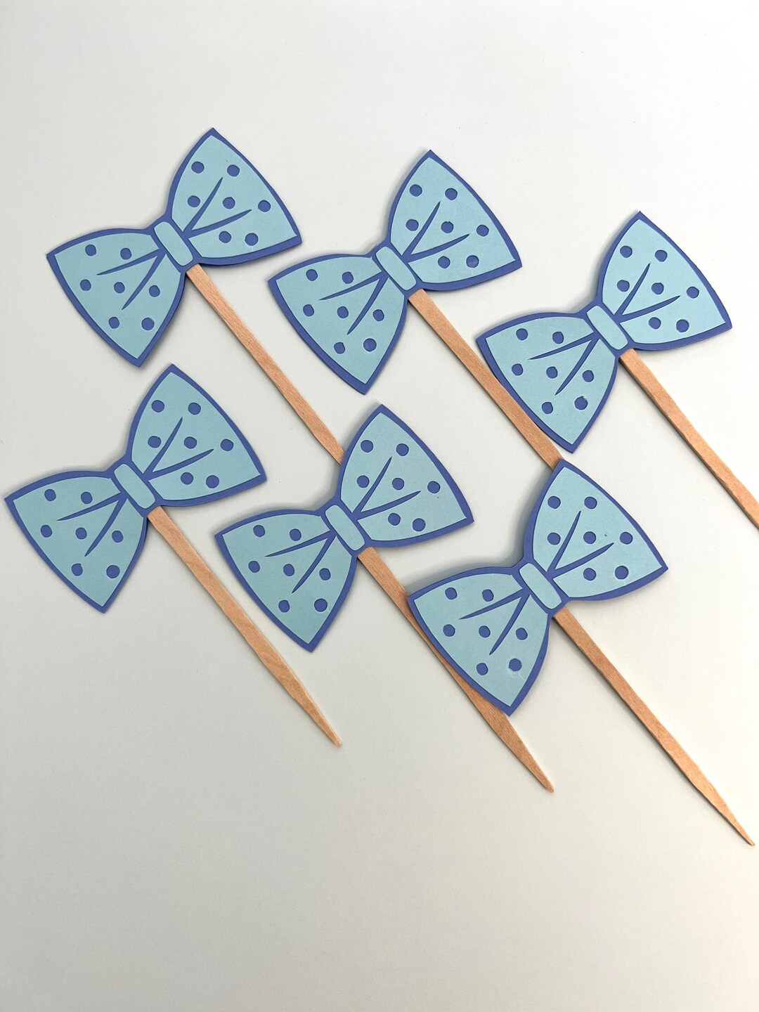 Bow Ties Cupcake Toppers - Etsy