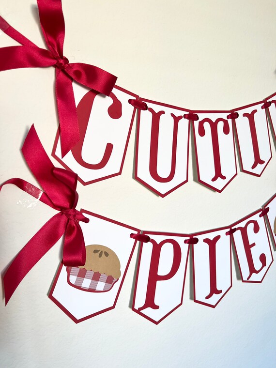 Cutie Pie Banner Cherry Pie Banner Apple Pie Banner Picnic - Etsy