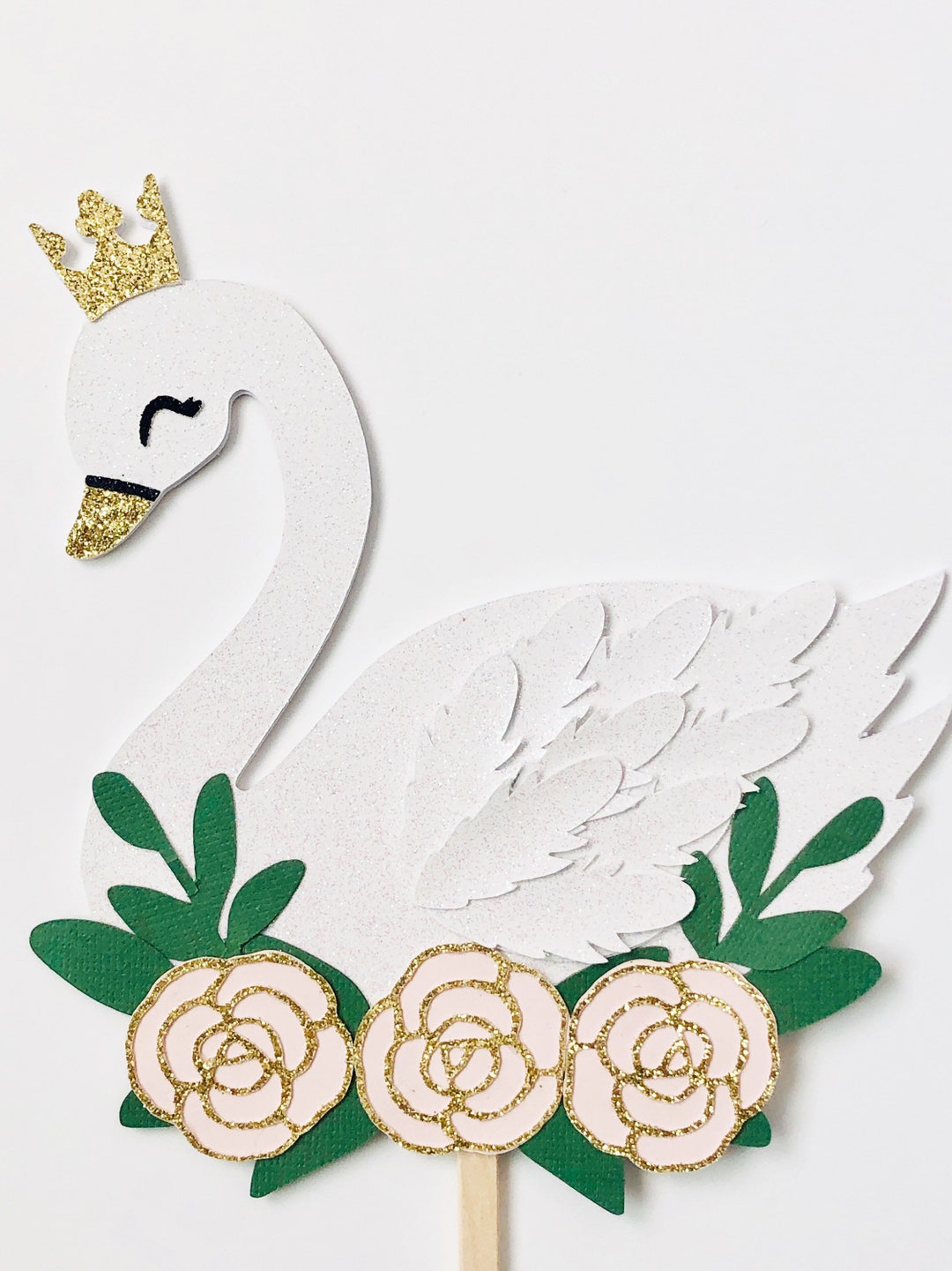 Swan Cake Topper Swan Birthday Decor - Etsy