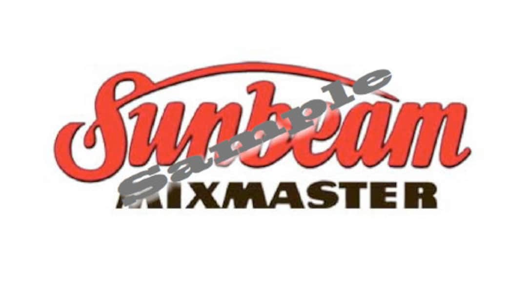 Sunbeam Mixmaster Replacement Mixer Logo Decal for Model 9, 10A, 11. - Etsy