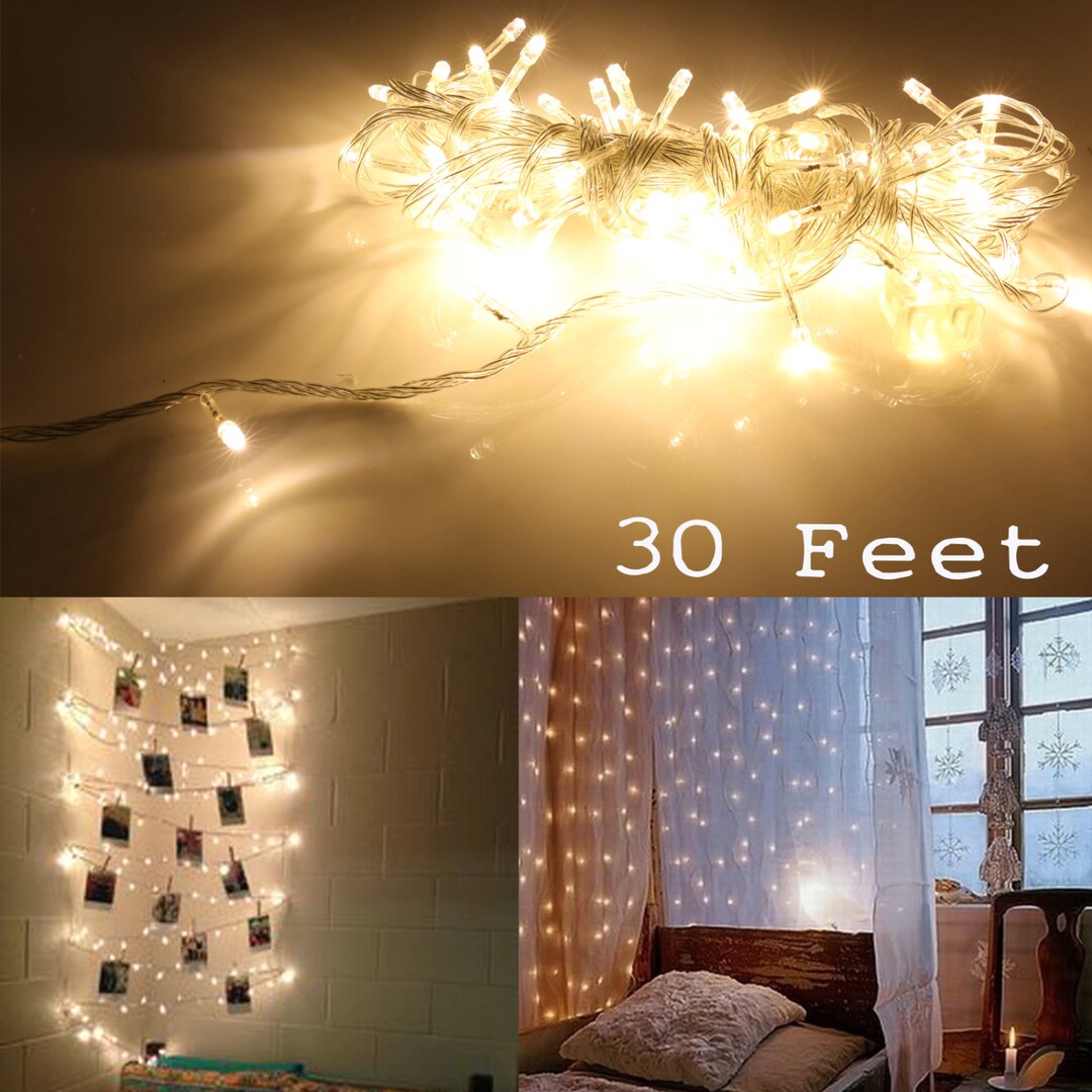 30ft White Color LED Light Strip Christmas Tree House Room Decor Party ...