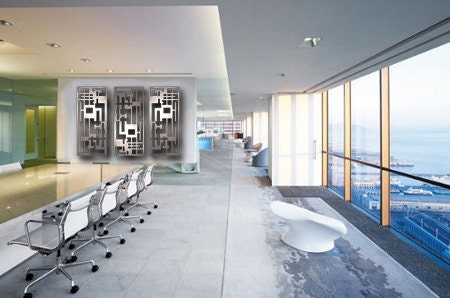 Office ArtMetal Wall Art Art Decor Abstract Contemporary | Etsy