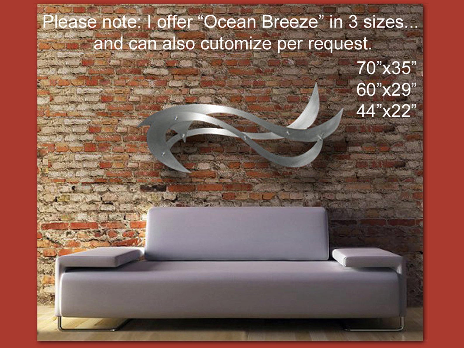 Extra Large Metal Wall Art Modern Sculpture ocean | Etsy
