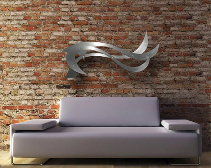 Stainless Steel Wave Beach Ocean Metal Home Cottage Vacation Home Sea ...