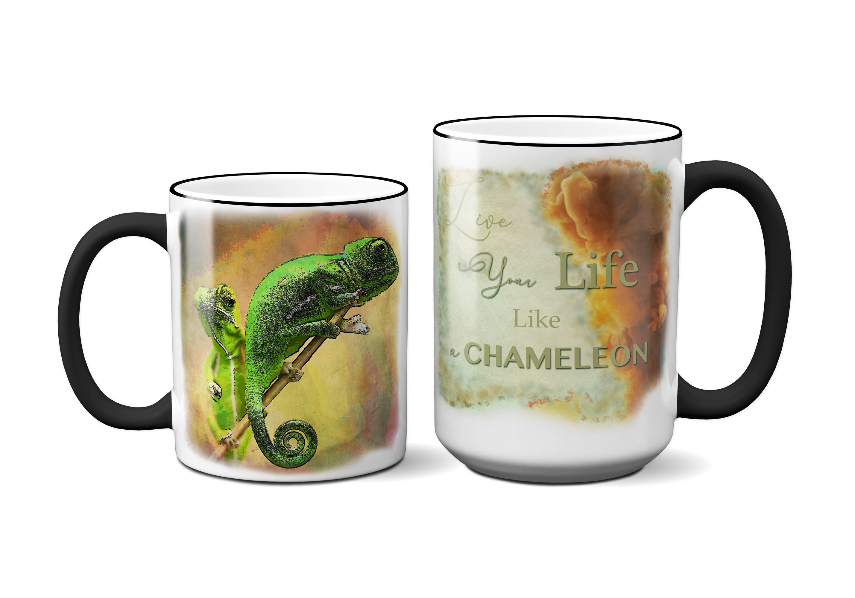 Chameleon Coffee or tea Mug Chameleon Personalized | Etsy