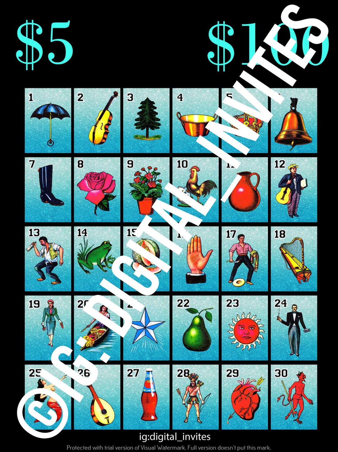 Loteria Boards, Loteria Board - Etsy