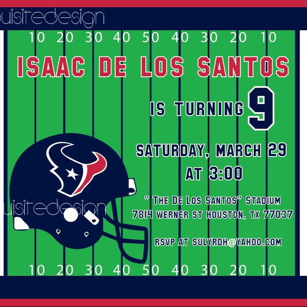 Football Invitation - Etsy