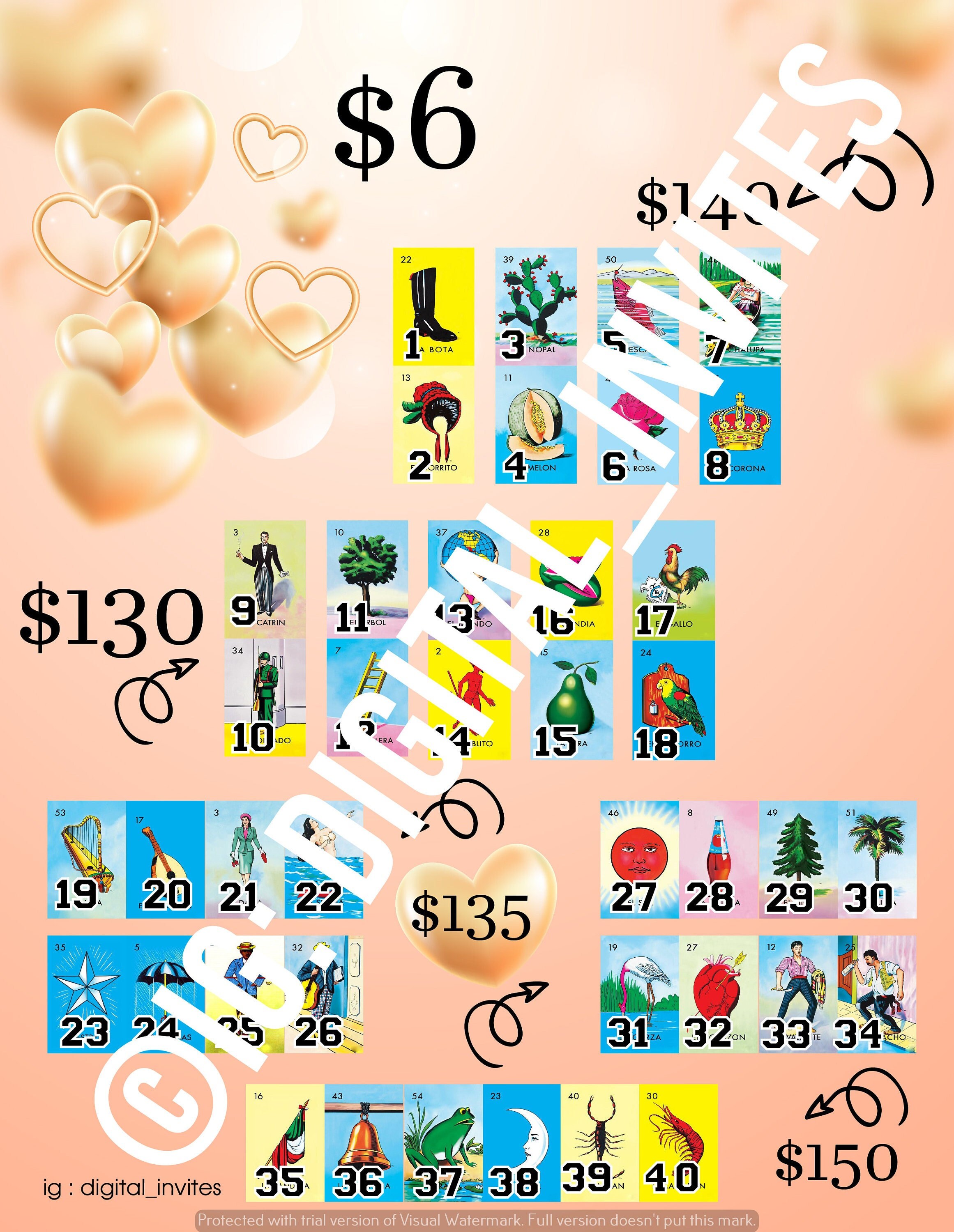 Loteria Boards, Loteria Board - Etsy