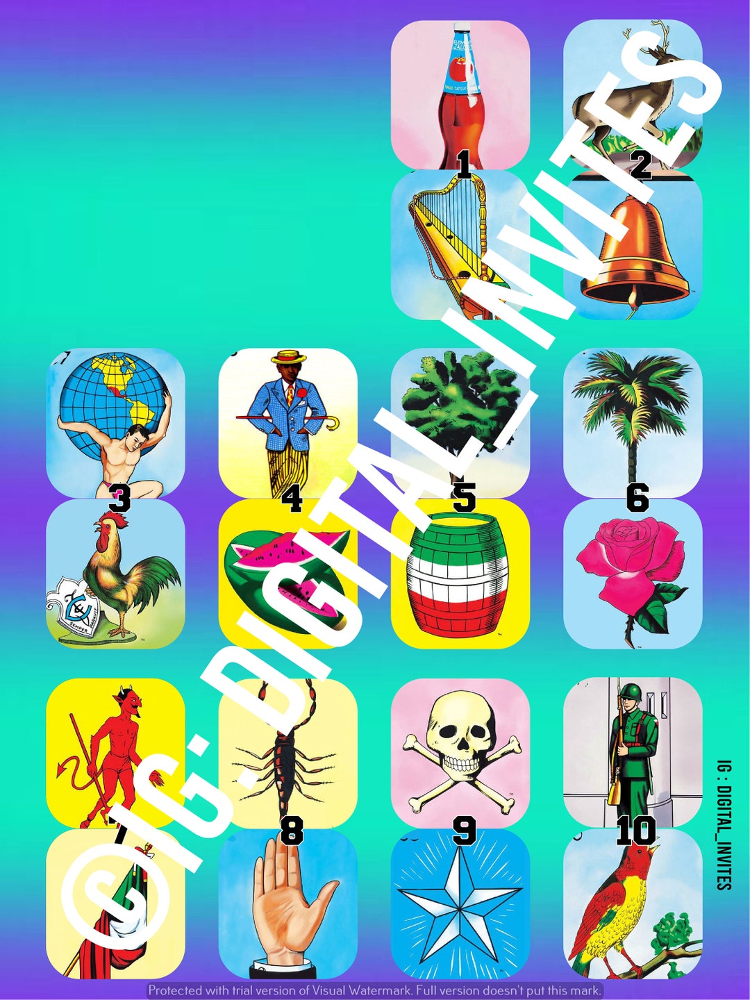 Loteria Board, Loteria, Loteria Tabla, Loteria Boards, Tablas De ...