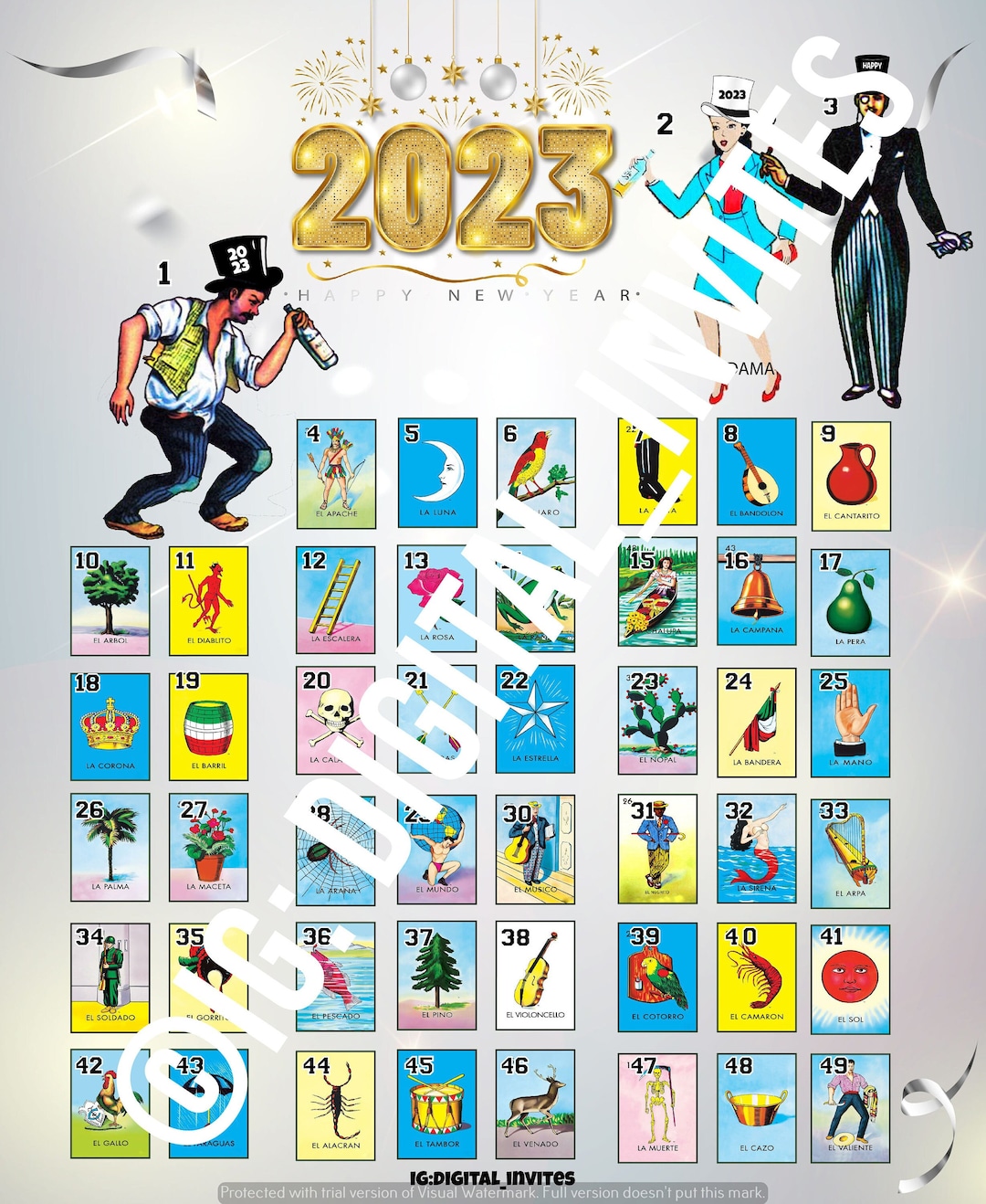 Loteria Boards, Loteria Board - Etsy