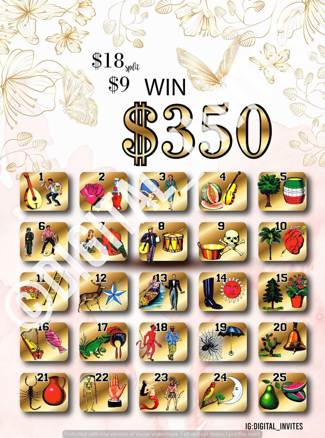 Loteria Boards, Loteria Board - Etsy