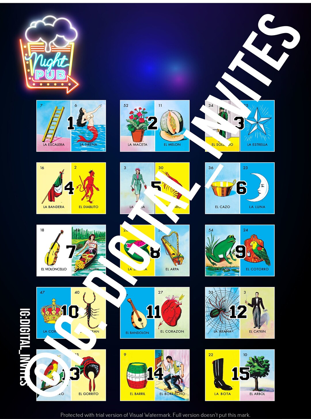 Loteria Board, Loteria, Loteria Tabla, Loteria Boards, Tablas De ...