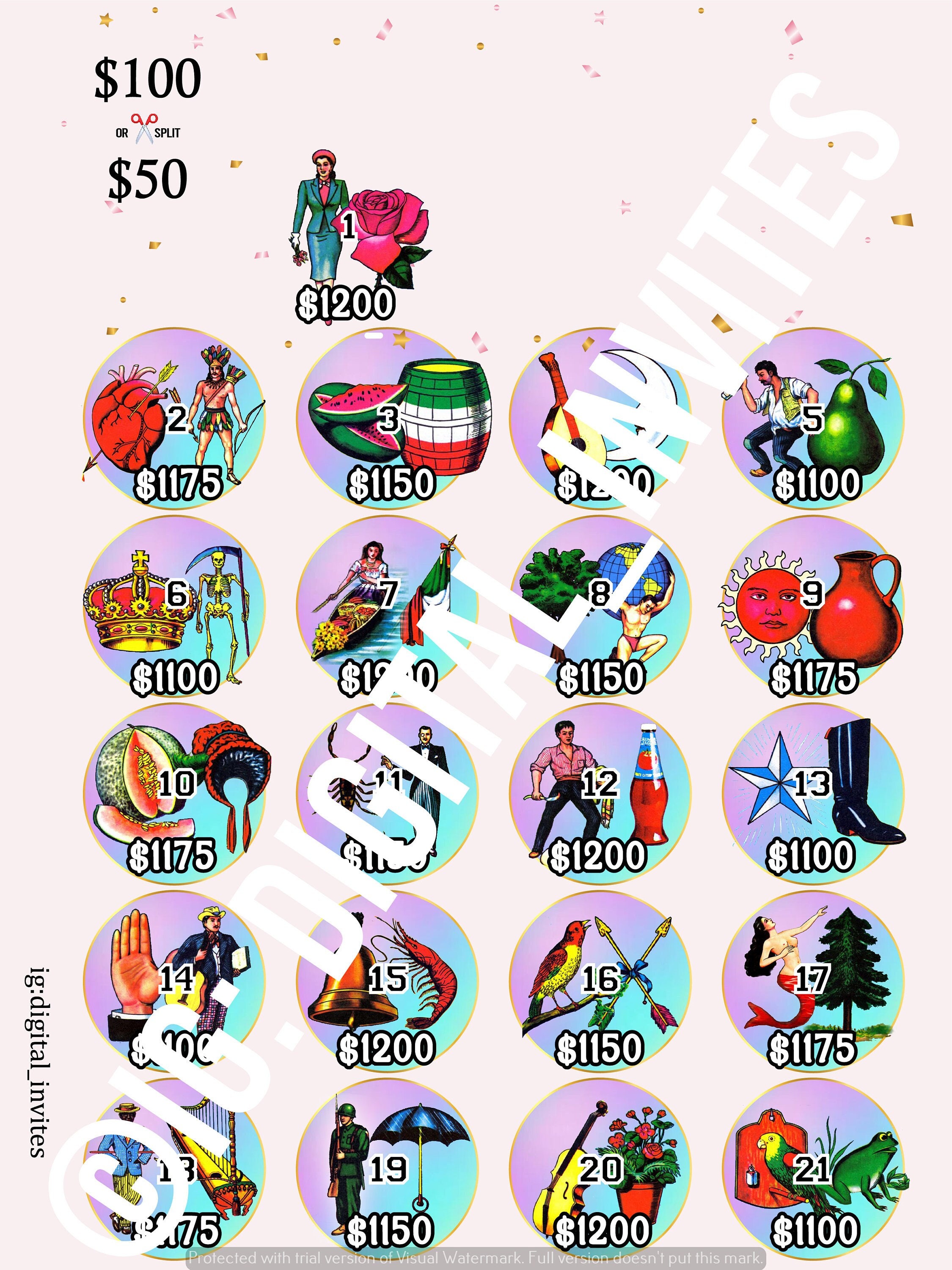 Loteria Board, Loteria, Loteria Tabla, Loteria Boards, Tablas De ...