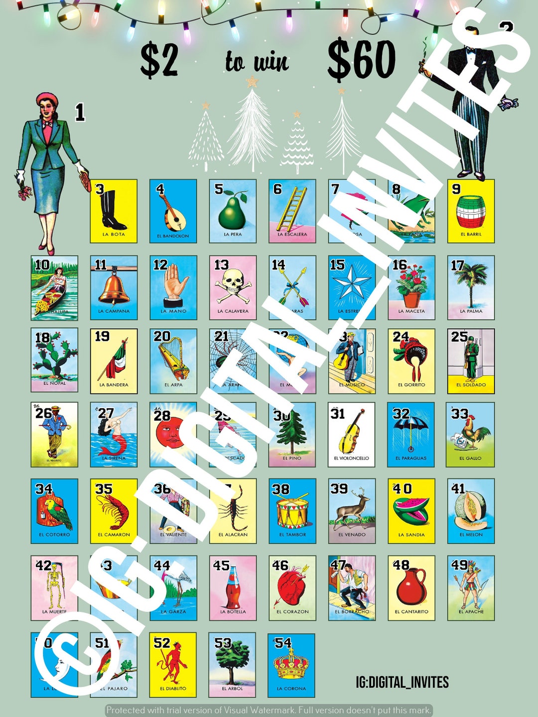 Loteria Boards, Loteria Board - Etsy