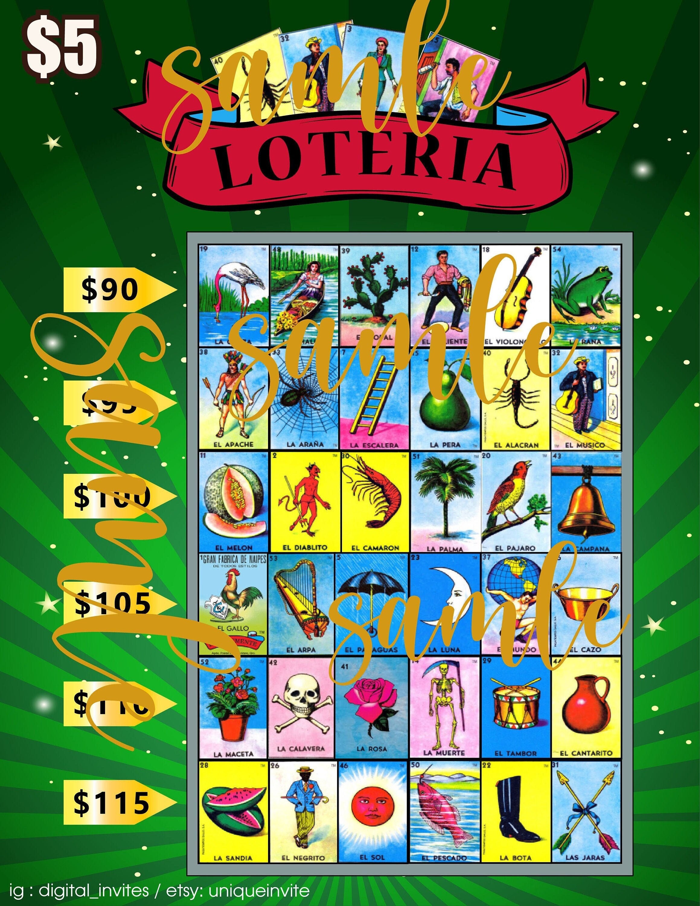 Loteria Board - Etsy