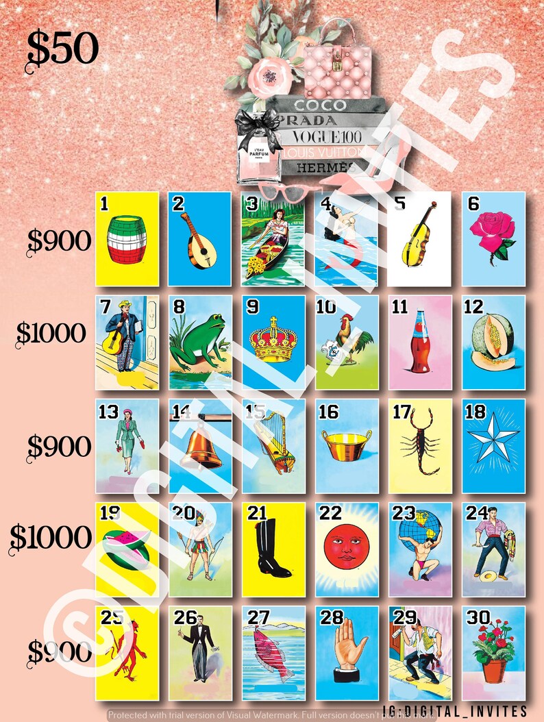 Loteria Board - Etsy