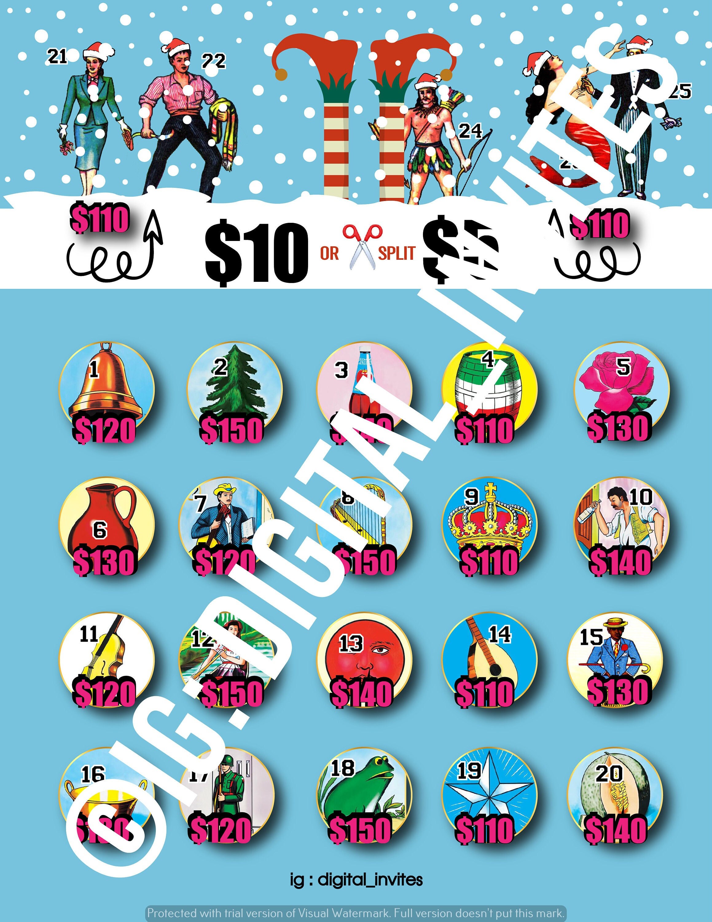 Loteria Boards, Loteria Board - Etsy