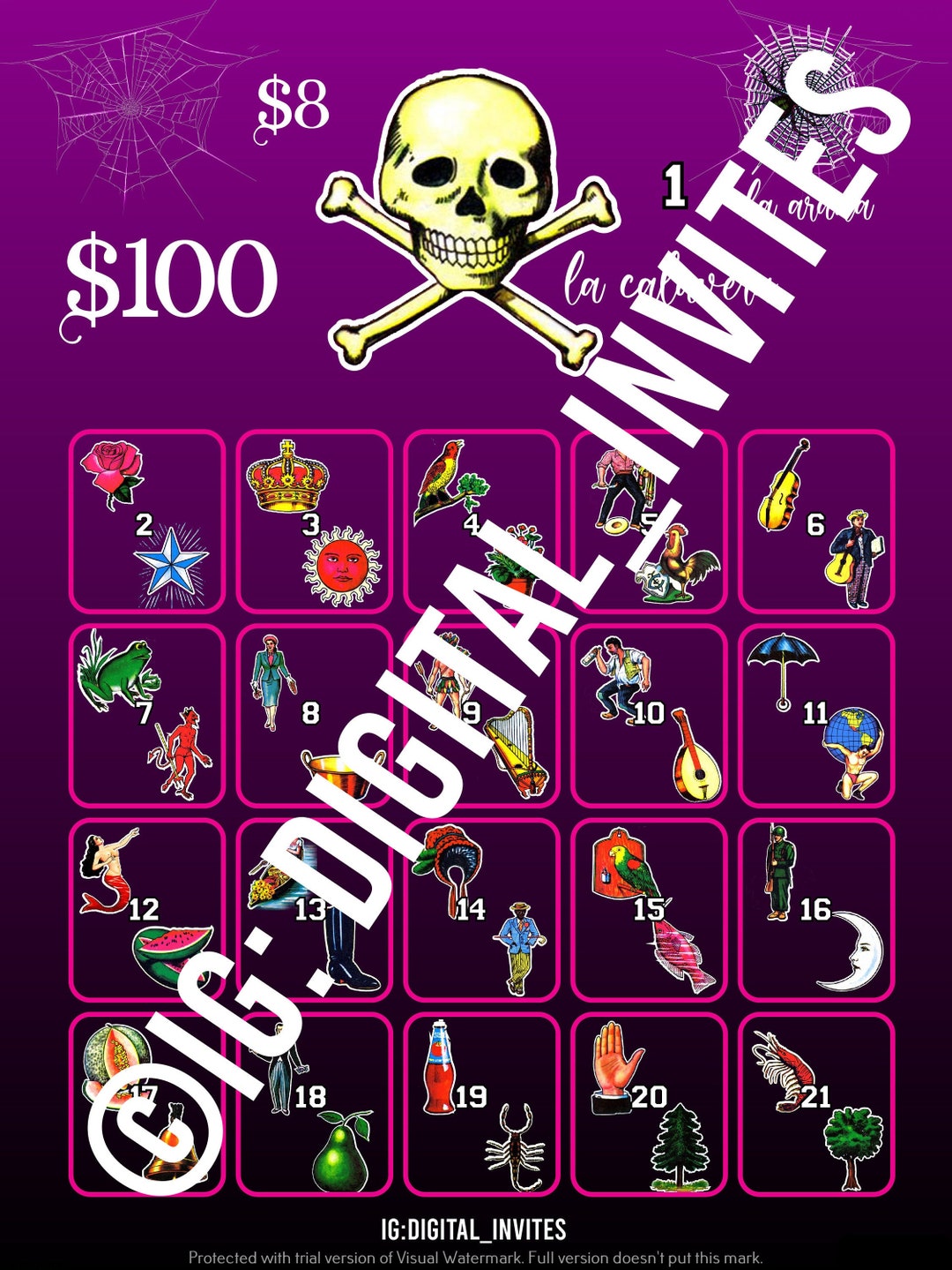 Loteria Boards, Loteria Board - Etsy