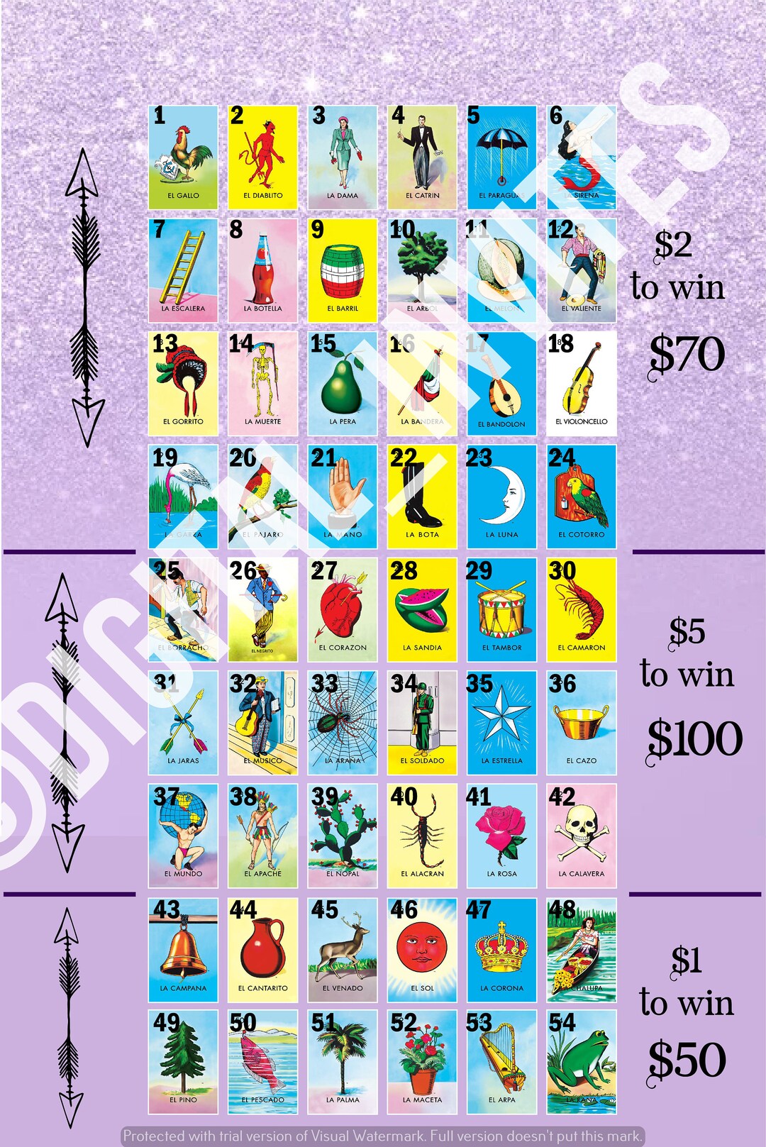 Loteria Boards, Loteria Board - Etsy