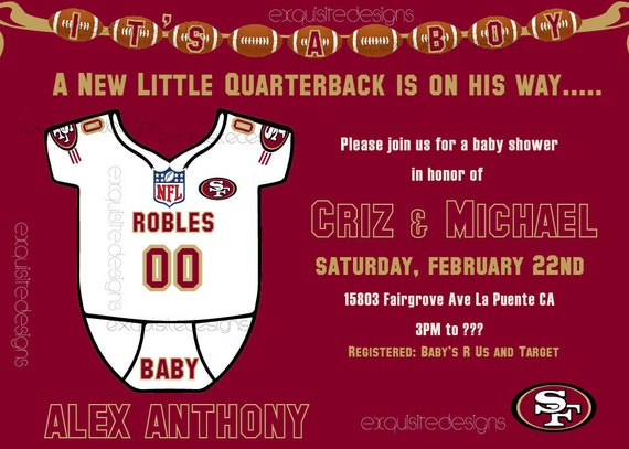 Football Invitations 49ers