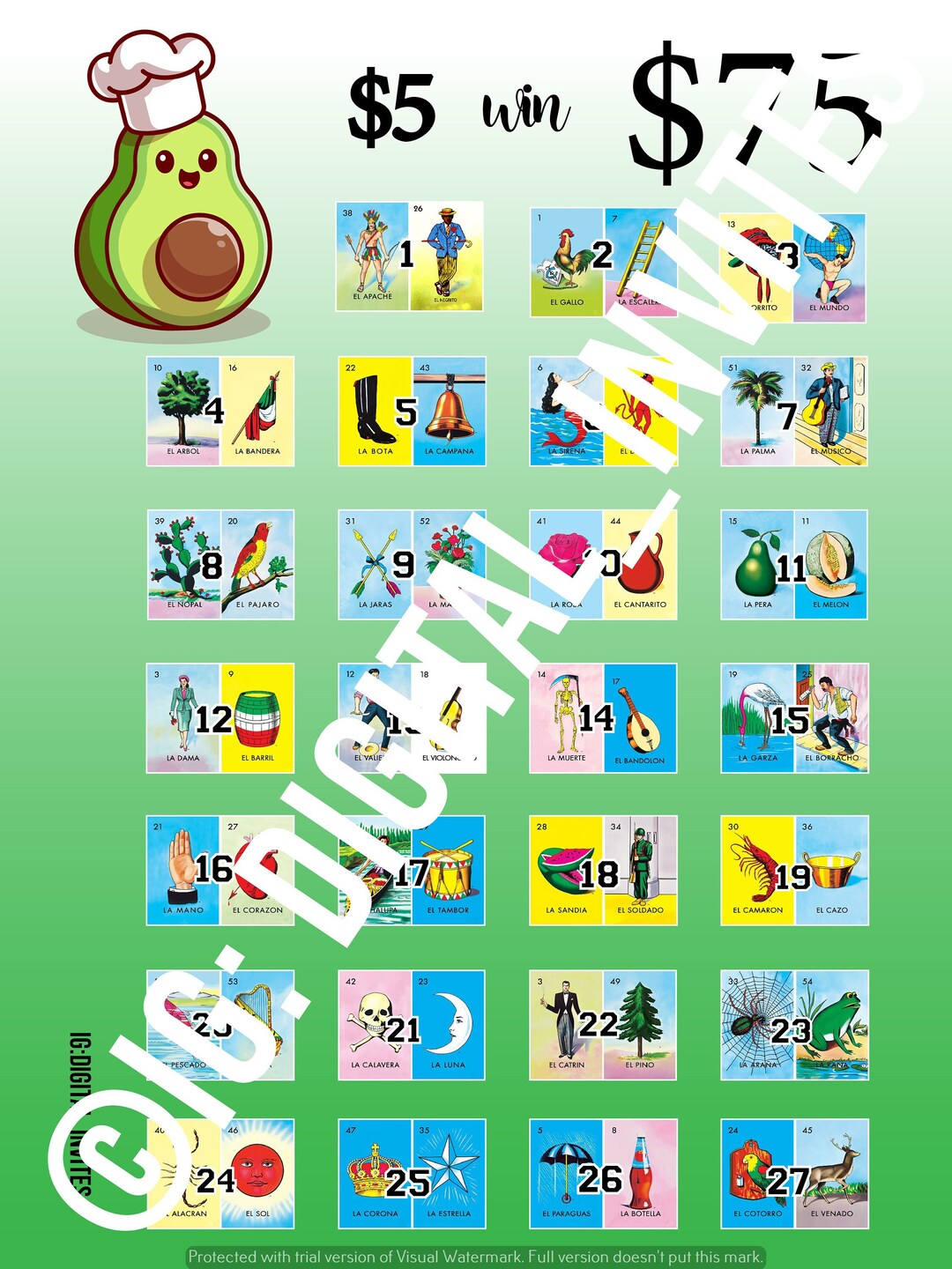 Loteria Boards, Loteria Board - Etsy