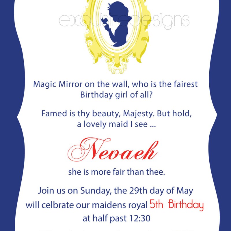 Snow White Invitation - Etsy