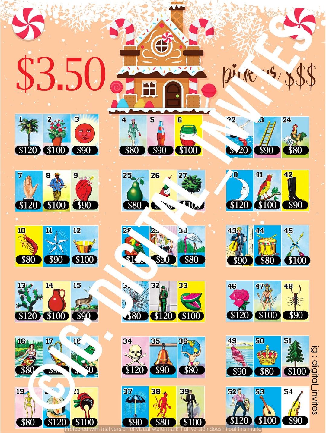 Loteria Boards, Loteria Board - Etsy