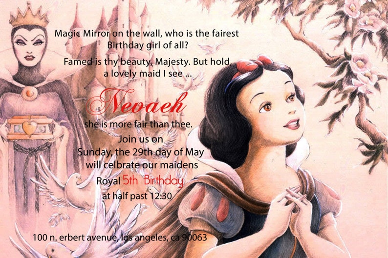 Snow White Invitation - Etsy