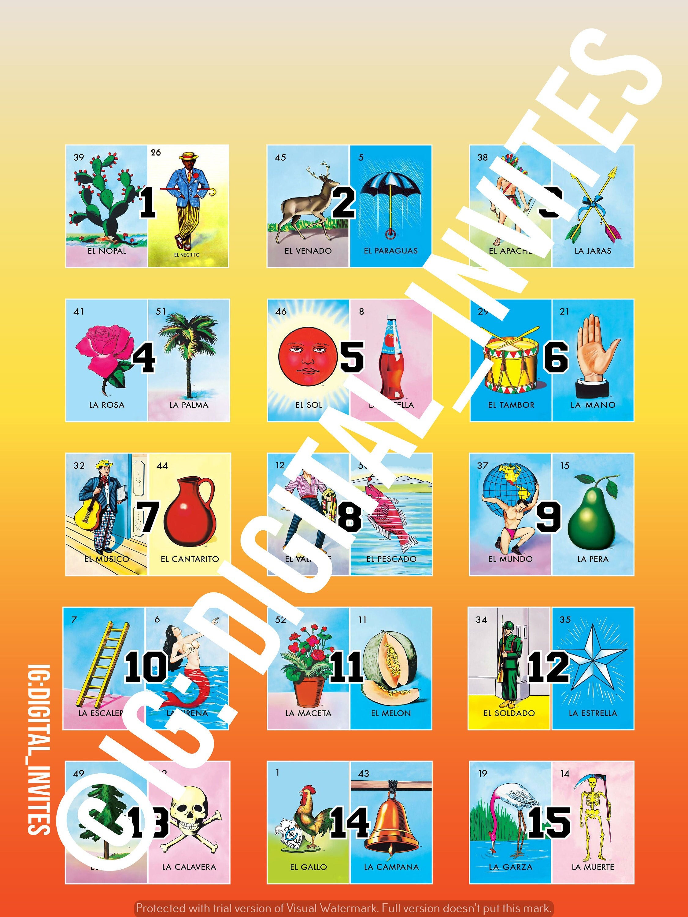 Loteria Board, Loteria, Loteria Tabla, Loteria Boards, Tablas De ...