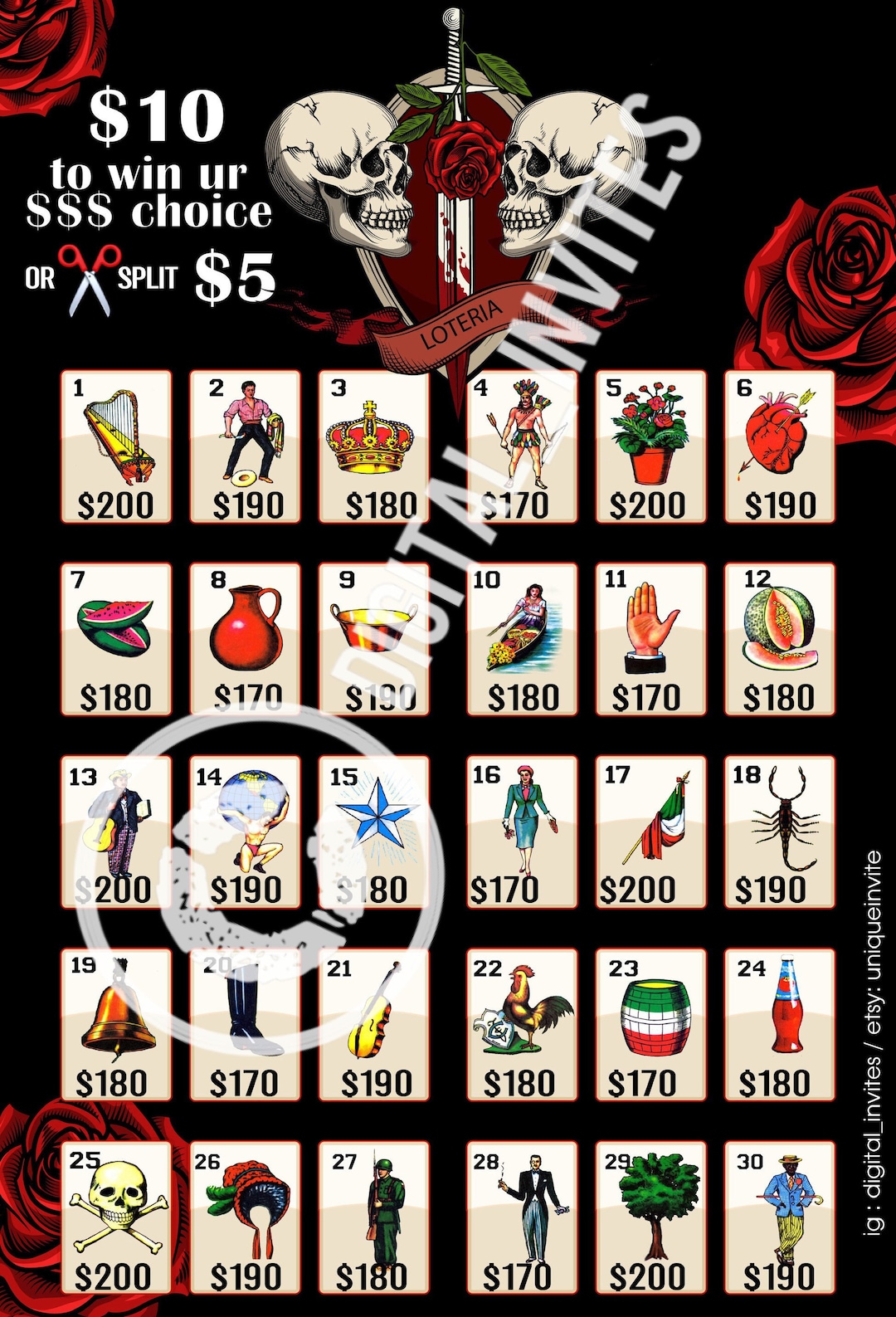 Loteria Boards, Loteria Board - Etsy