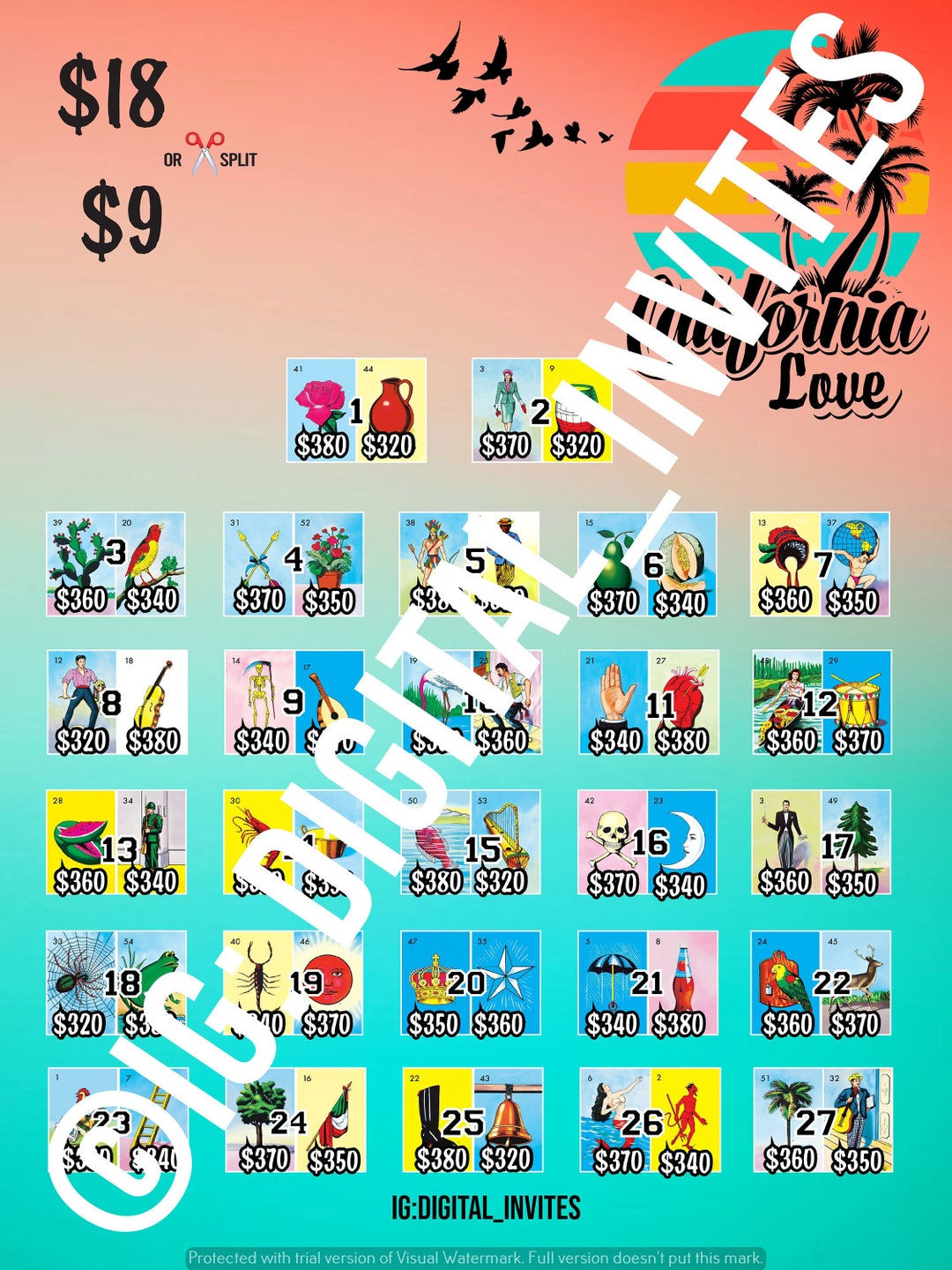 Loteria Board, Loteria Boards - Etsy