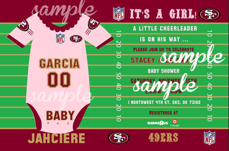 49ers Baby Shower Invitation - Etsy