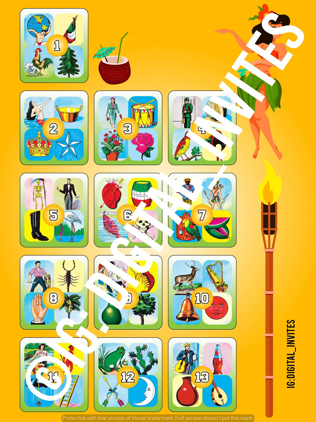Loteria Board, Loteria, Loteria Tabla, Loteria Boards, Tablas De ...