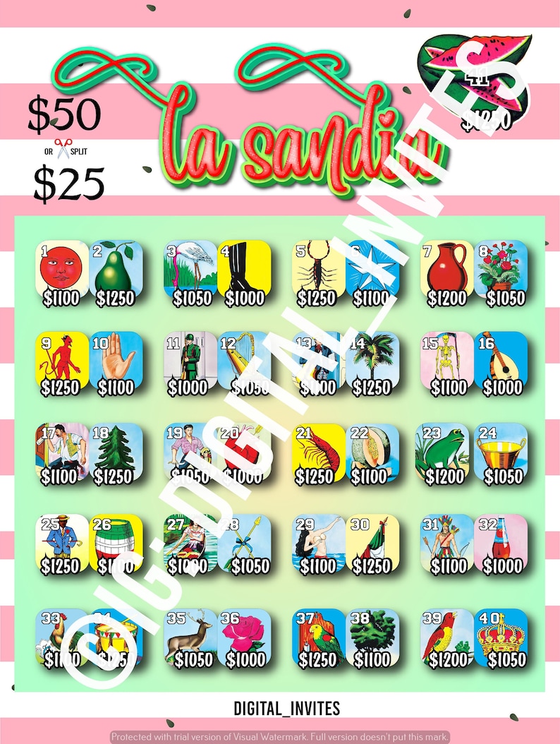 Loteria Boards, Loteria Board - Etsy