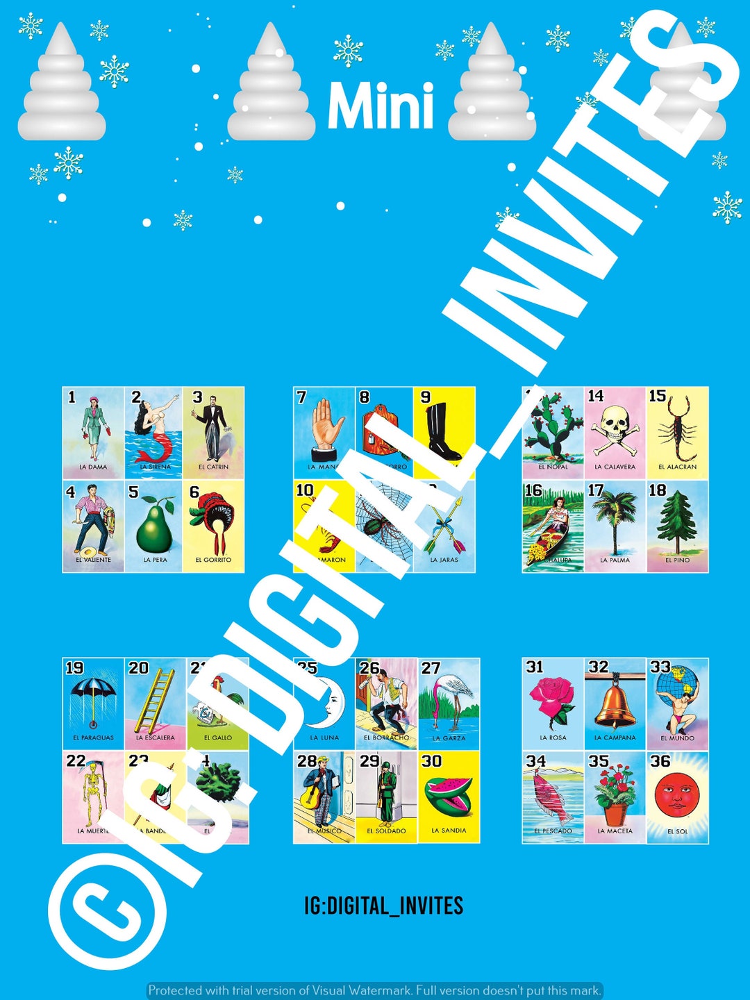 Loteria Boards, Loteria Board - Etsy