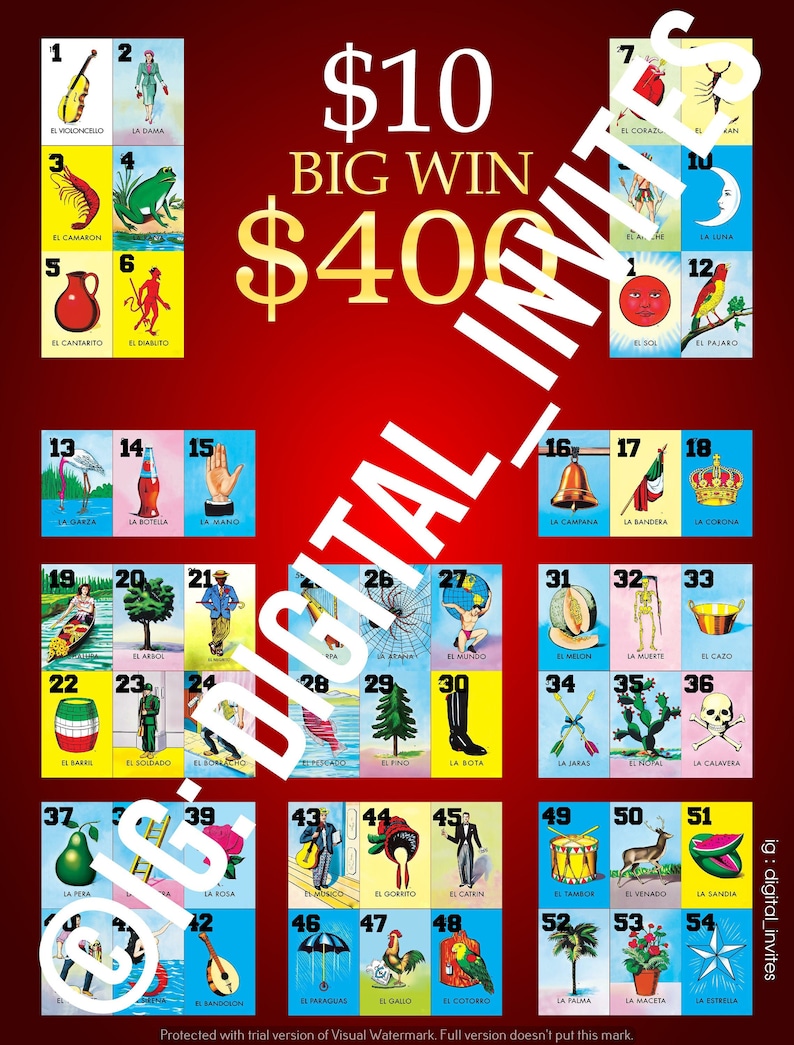Loteria Boards, Loteria Board - Etsy