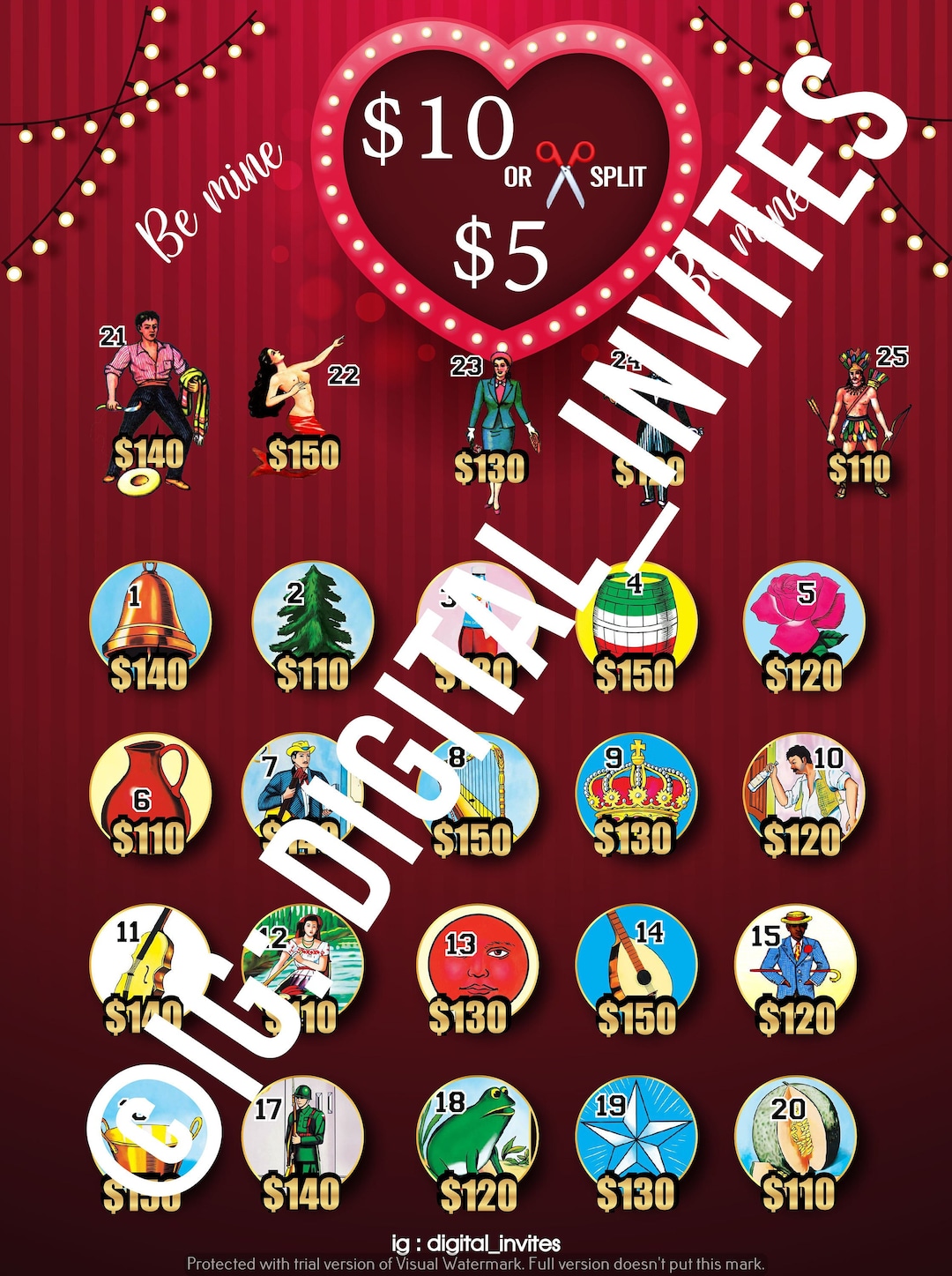 Loteria Boards, Loteria Board - Etsy