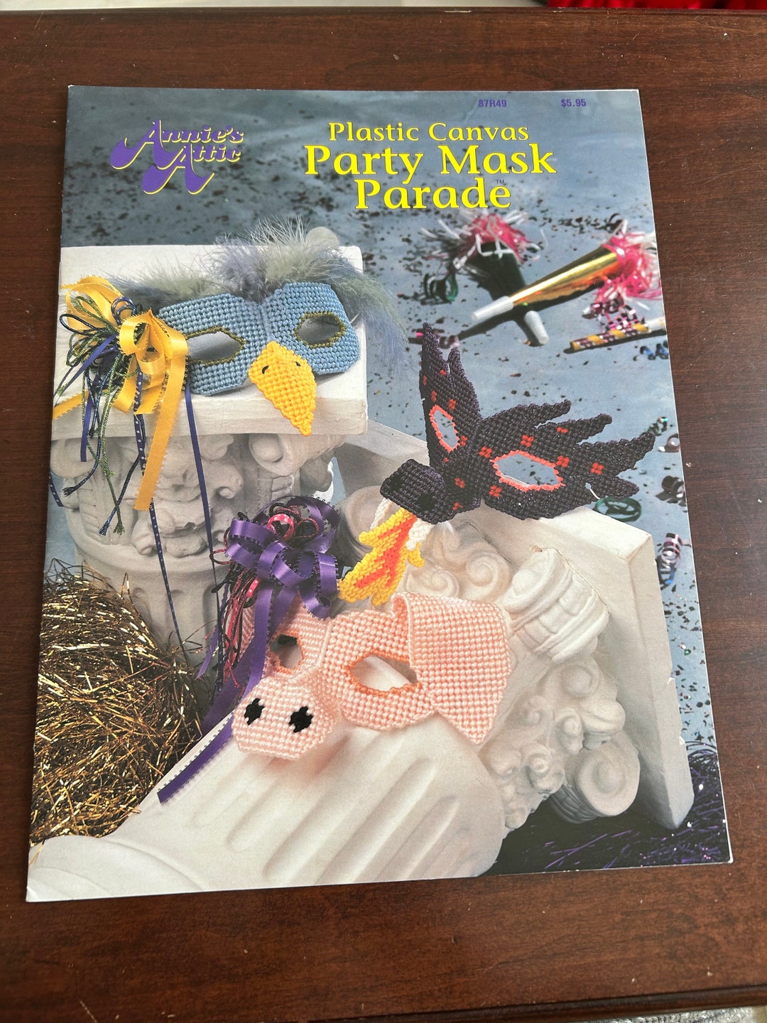 Annie Attic Plastic Canvas Masks Pattern Book: Party Mask Parade (1990 ...