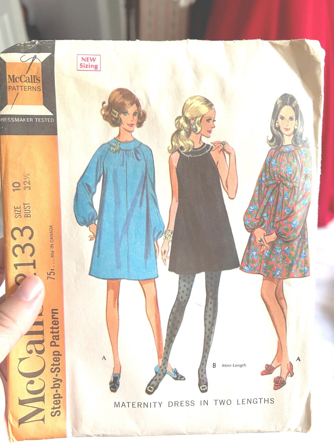 Mccall 2133 Sewing Pattern Pdf, Maternity Dress Patterns, Gift for Her ...