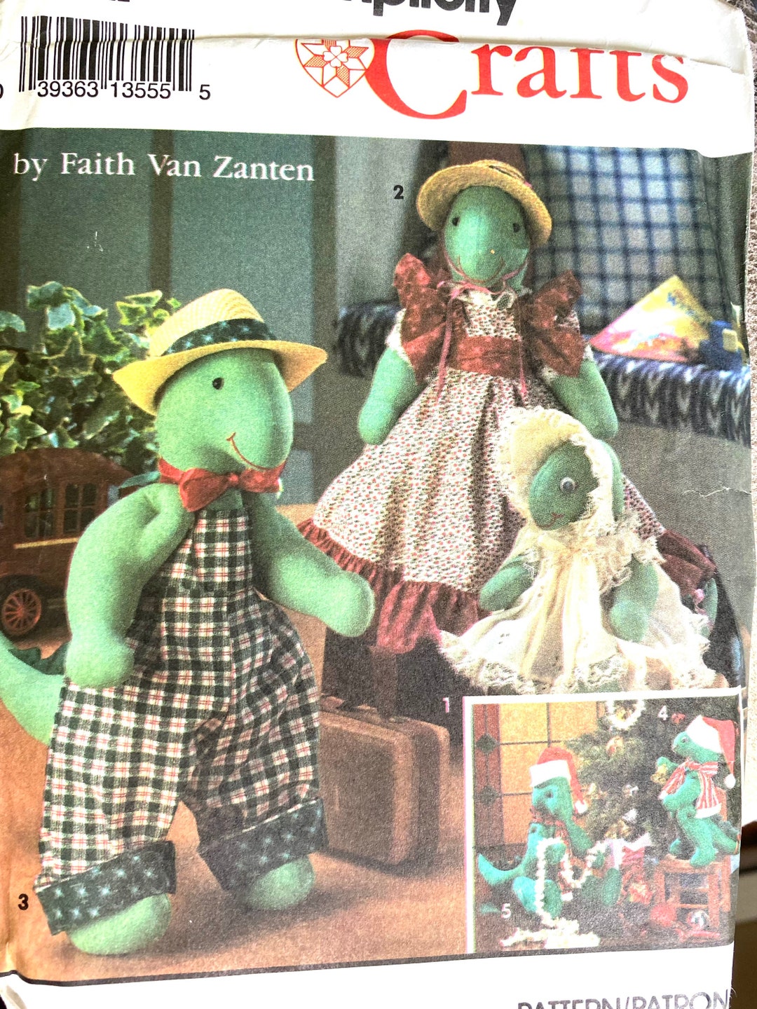 PLUSH TOYS Simplicity Patterns Dinosaurs Pals, Vintage Sewing Toy ...