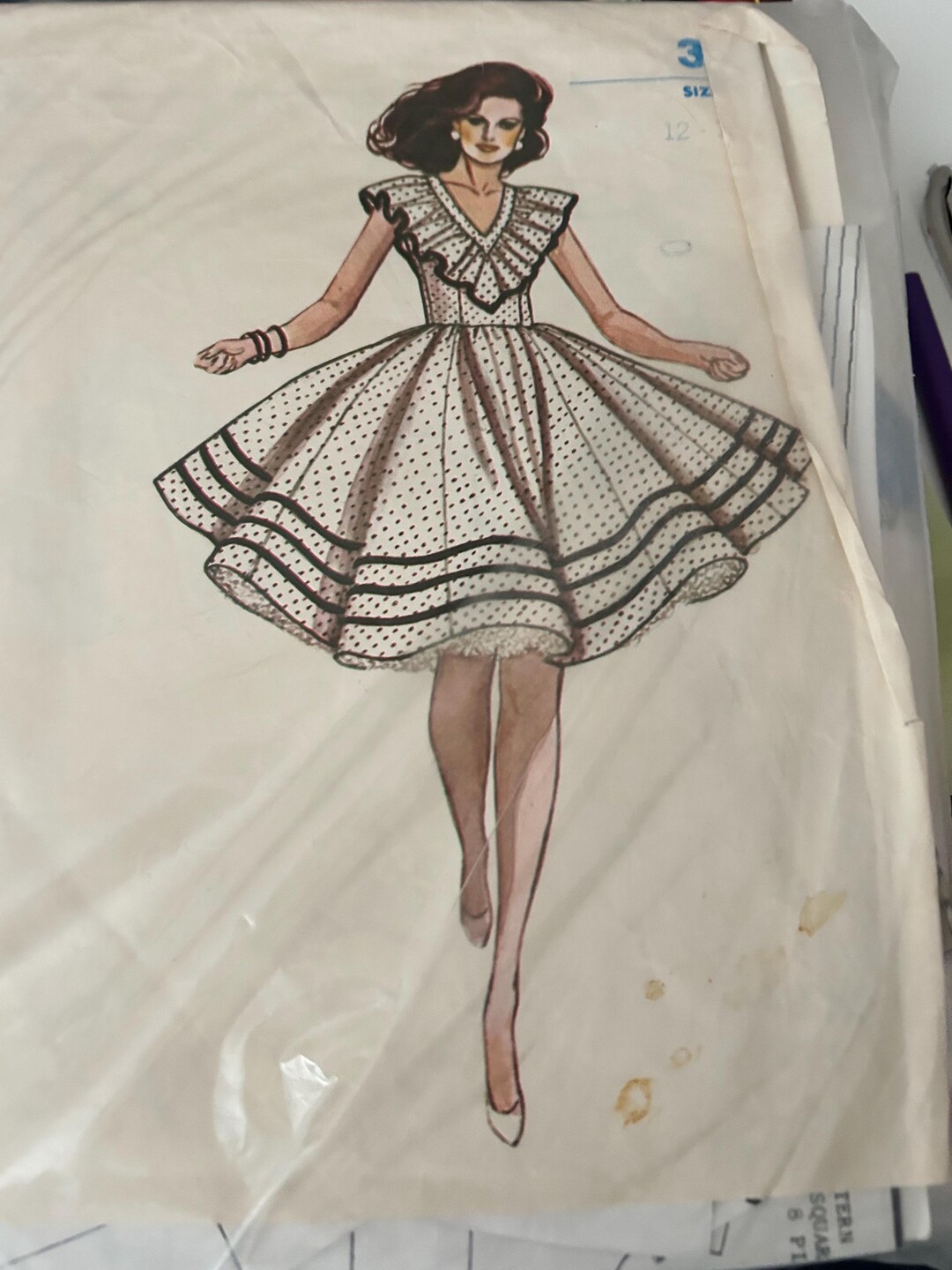Vintage Authentic Patterns Dress Sewing Pattern (size 12-16) (PDF ...